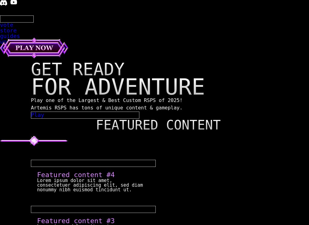 Artemis - 💎 * NEW * 💎 - RSPS List - RuneScape Private Servers